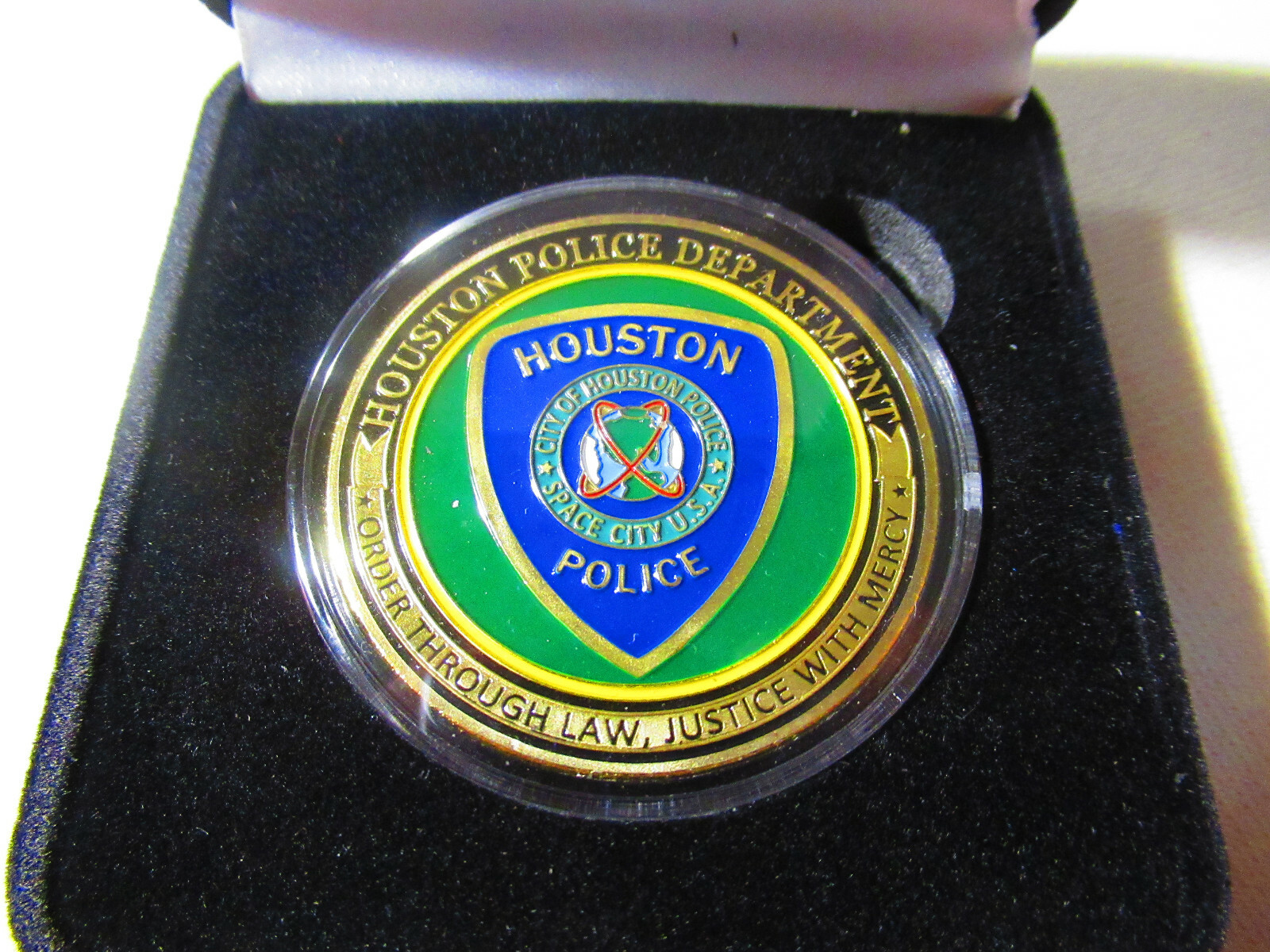 CITY OF HOUSTON Police Dept Challenge Coin w/ Presentation Box | eBay