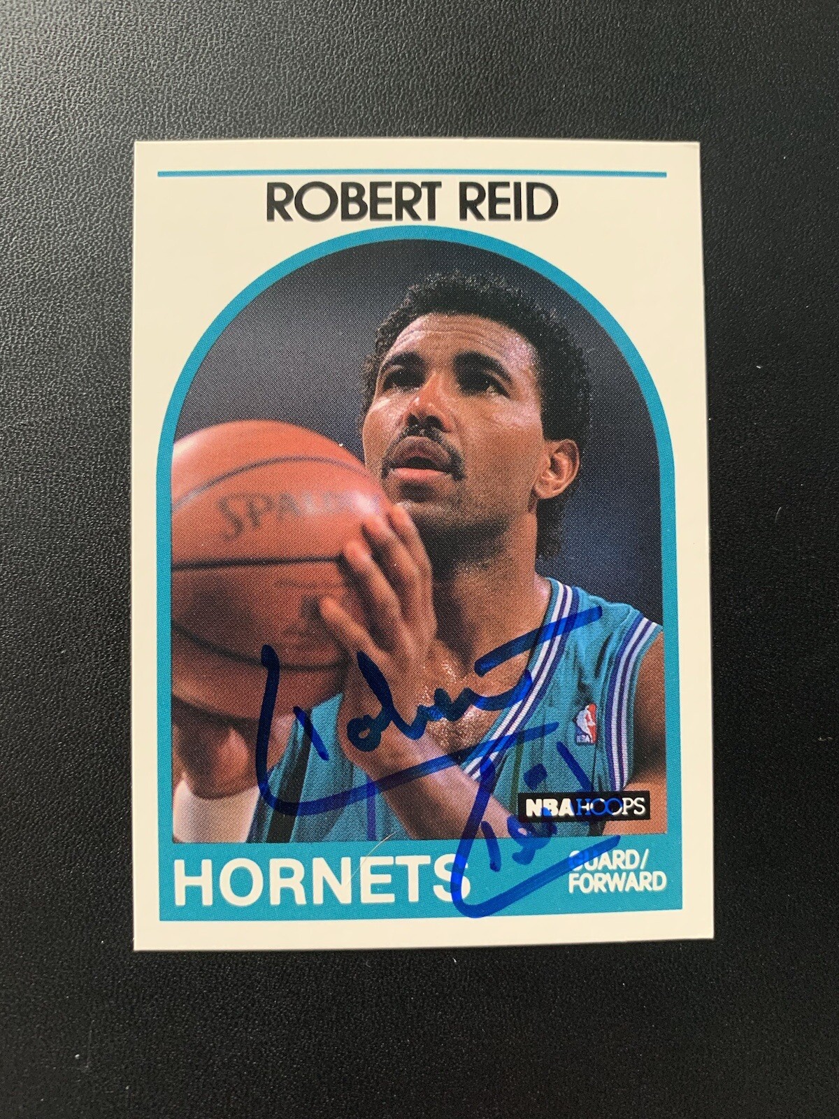 Robert Reid Signed 1989-90 NBA Hoops #88 Card Charlotte Hornets ...
