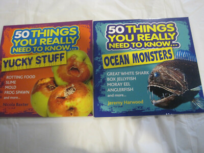 Lot of 2~50 Things You Really Need to Know~Ocean Monsters Yucky Stuff~S ...