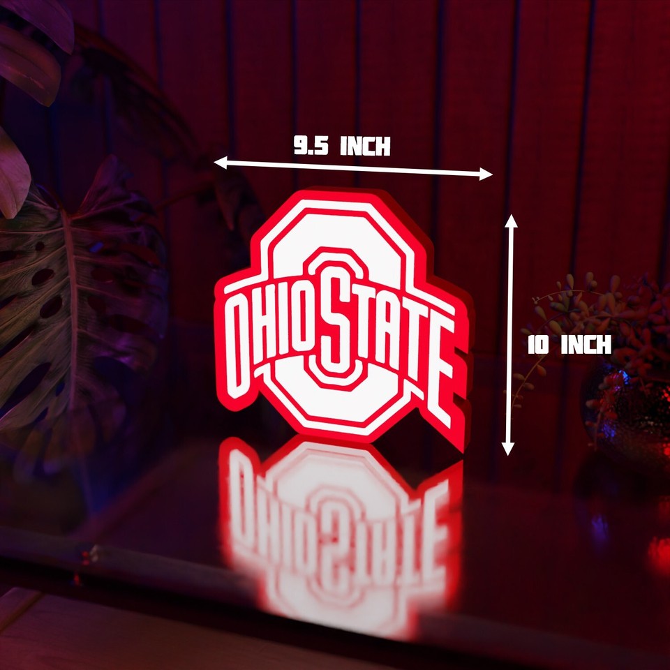 ohio state led neon signs light up sign room university football | eBay