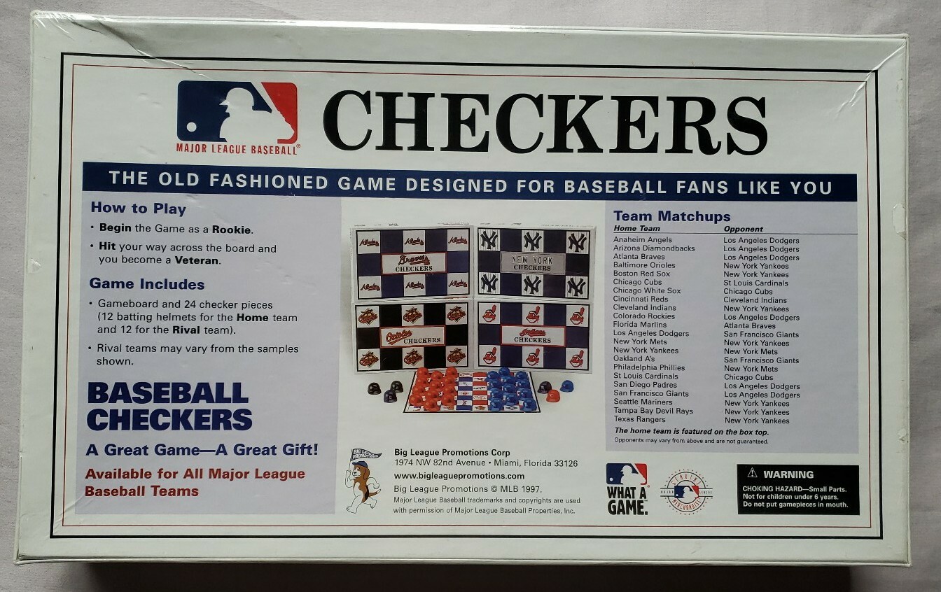 Boston Red Sox Checkers MLB Board Game (New & Factory Sealed) 1997 | eBay