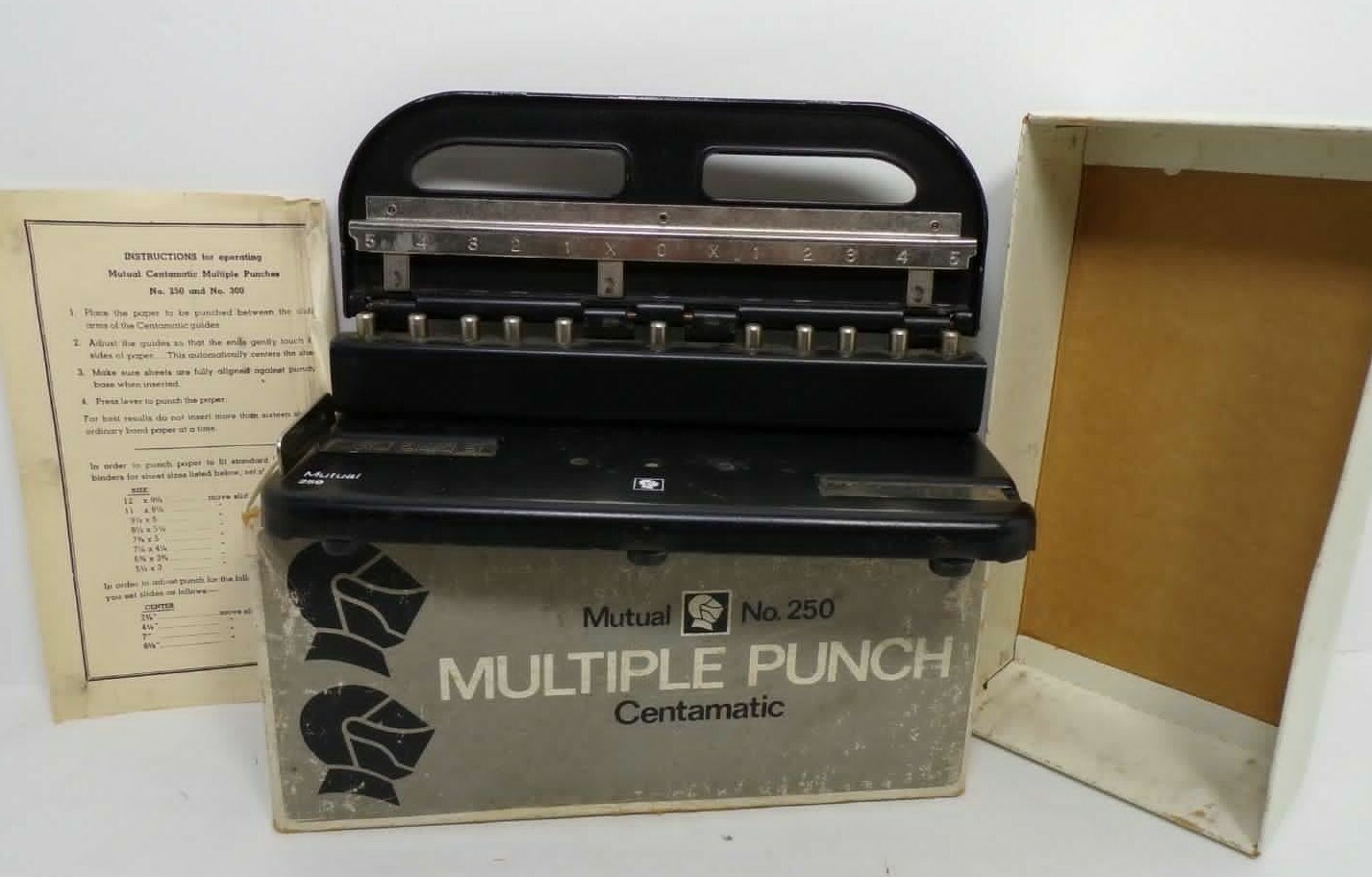 Vtg Hole Punch Centamatic #250 Mutual 10 Position Multiple Punch ...