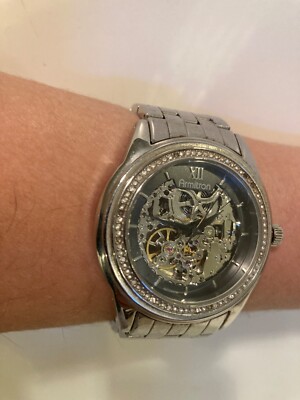 Armitron Men's Automatic Skeleton Dial Bracelet Watch Stainless Steel ...