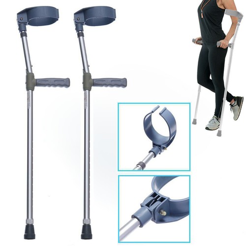 Buy 2 Pcs Walking Forearm Elbow Crutches Adjustable Height Ergonomic ...