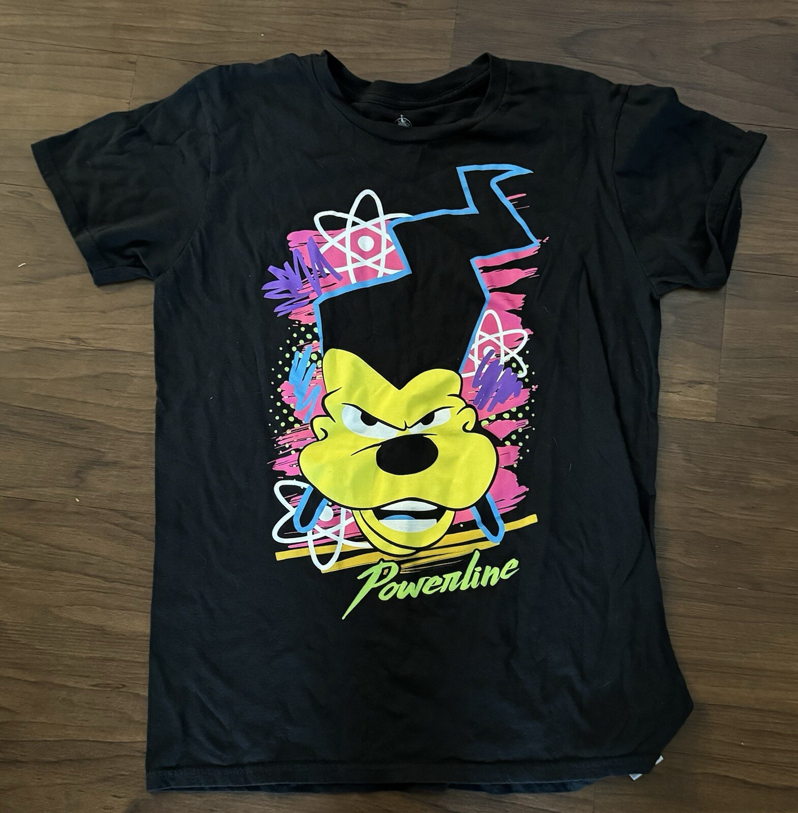 New Disney Parks A Goofy Movie Neon Powerline Black T… - Gem