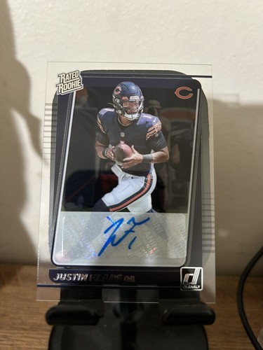 Justin Fields 2021-22 Panini Clearly Blue Ink Autographed RC #53 | eBay