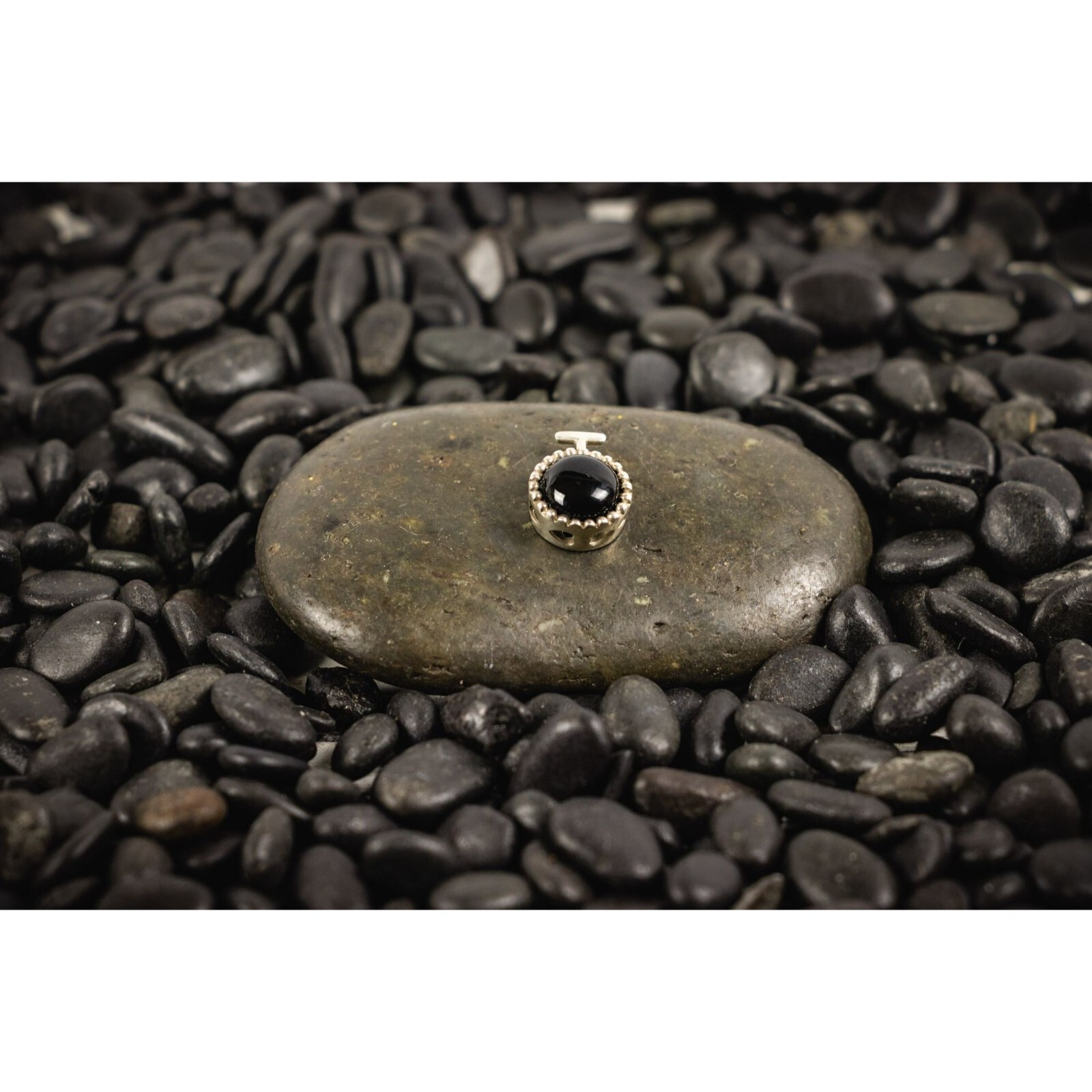 Vintage CNA Thailand 925 Sterling Silver Round Black Onyx Charm Pendant | eBay