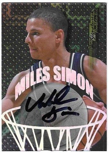 Miles Simon 1998 EDGE PRO SIGNATURES BASKETBALL ROOKIE AUTOGRAPH CARD ...