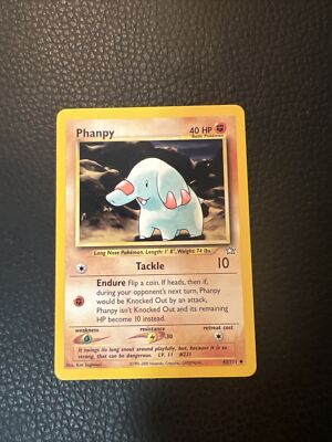 * Pokemon Card Phanpy 43/111 Neo Genesis Unlimited Vintage 2000 Near ...