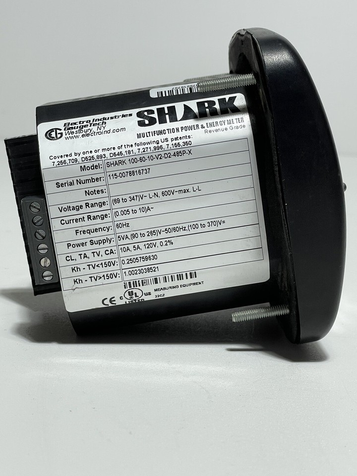Electro Industries SHARK 100-60-10-V2-D2-485P-X Multifunction Power ...