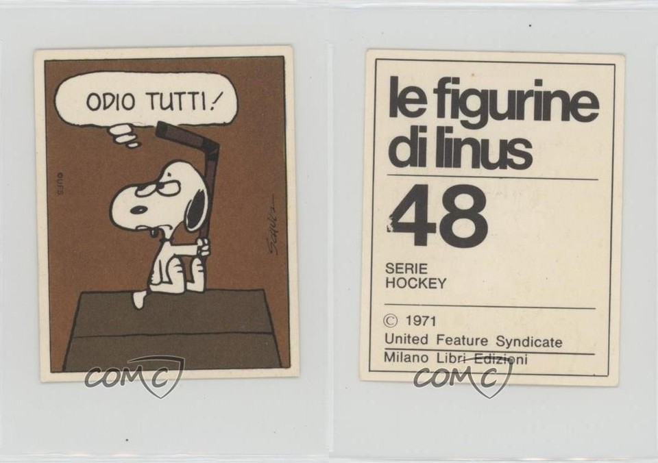 1971 Milano Libri Edizioni Le Figurine de Linus Peanuts Stickers Snoopy ...