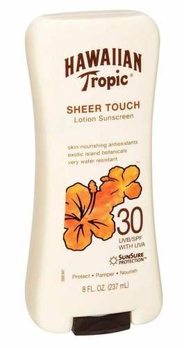 Hawaiian Tropic SPF 30 Lotion Sunscreen Sheer Touch Ultra Radiant 8oz ...