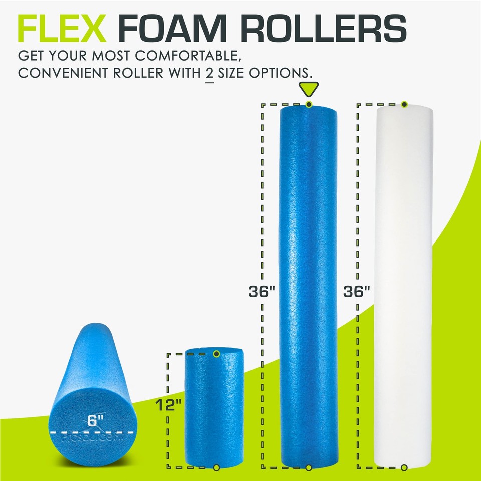 Flex Foam Rollers for Muscle Massage, Physical Therapy, Core & Balance ...