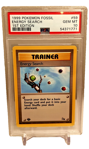 1999 Pokemon Fossil 1st Edition Energy Search #59 PSA 10 GEM MINT | eBay