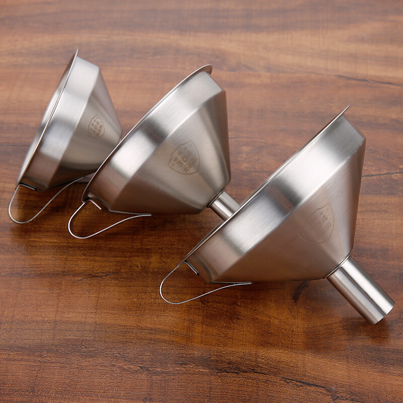 11/13/15cm Stainless Steel Pouring Funnel Kitchen Oil Water Liquid Tool ...