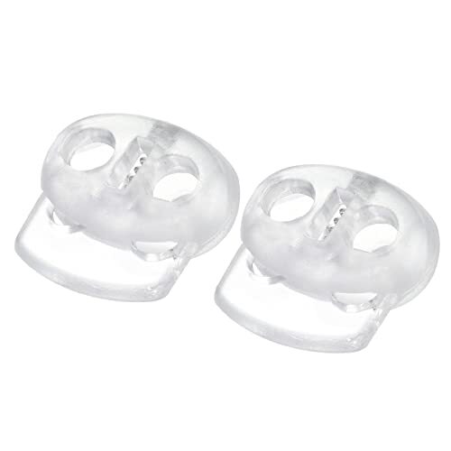 METALLIXITY Cord Lock Stopper End 12Pcs, Plastic Double Hole Stopper ...