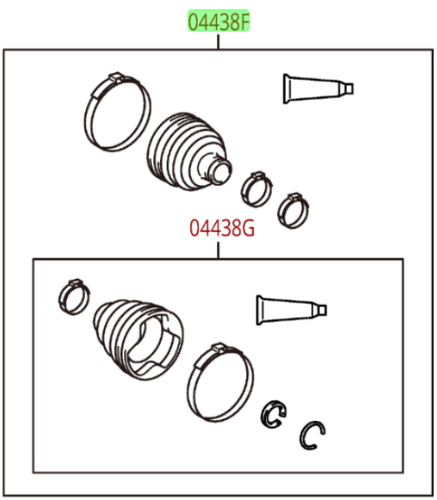 Toyota Highlander 2016 LH & RH CV Axle Boot Kit Genuine OEM OE | eBay