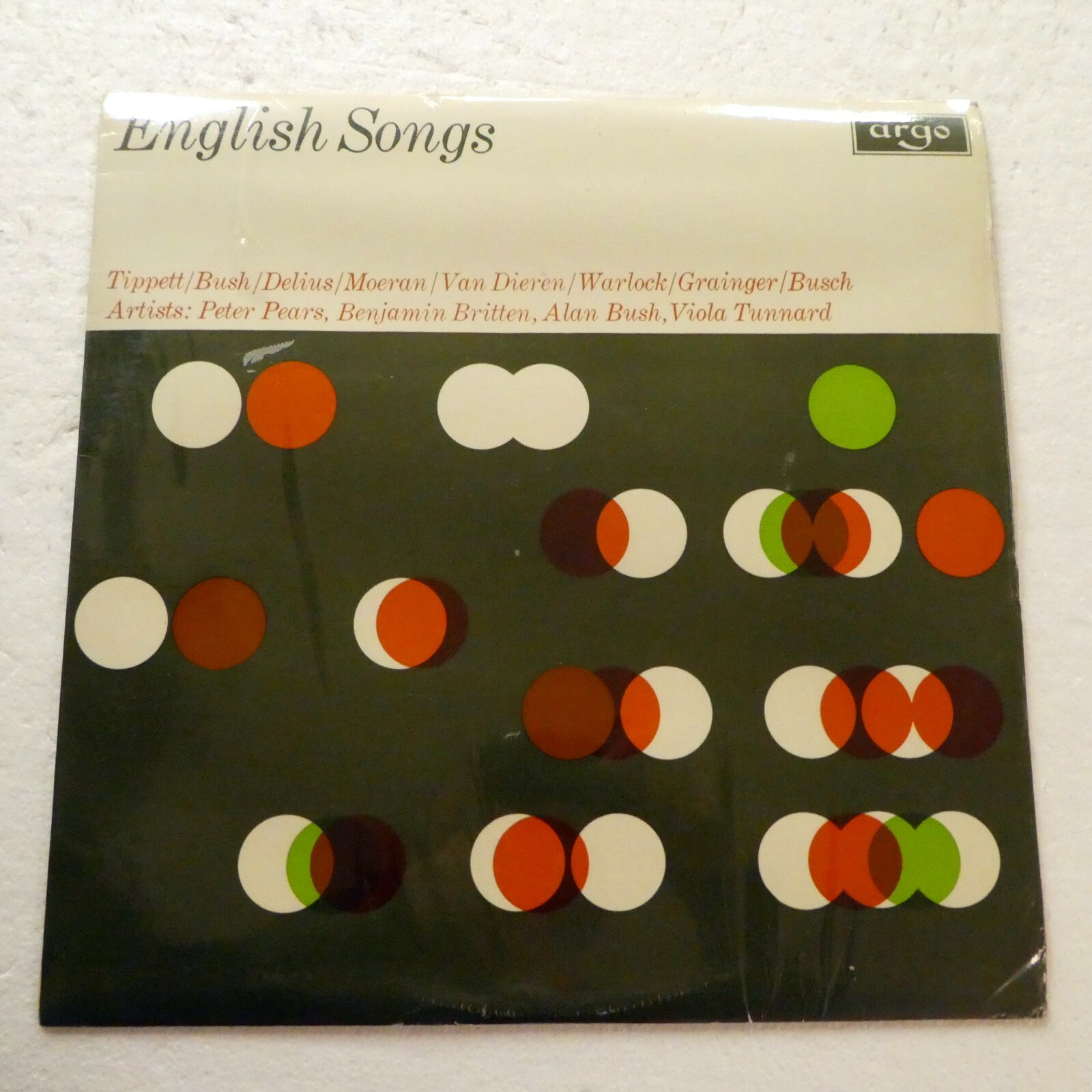 English Songs LP Argo SEALED classical PETER PEARS Benjamin Britten etc ...
