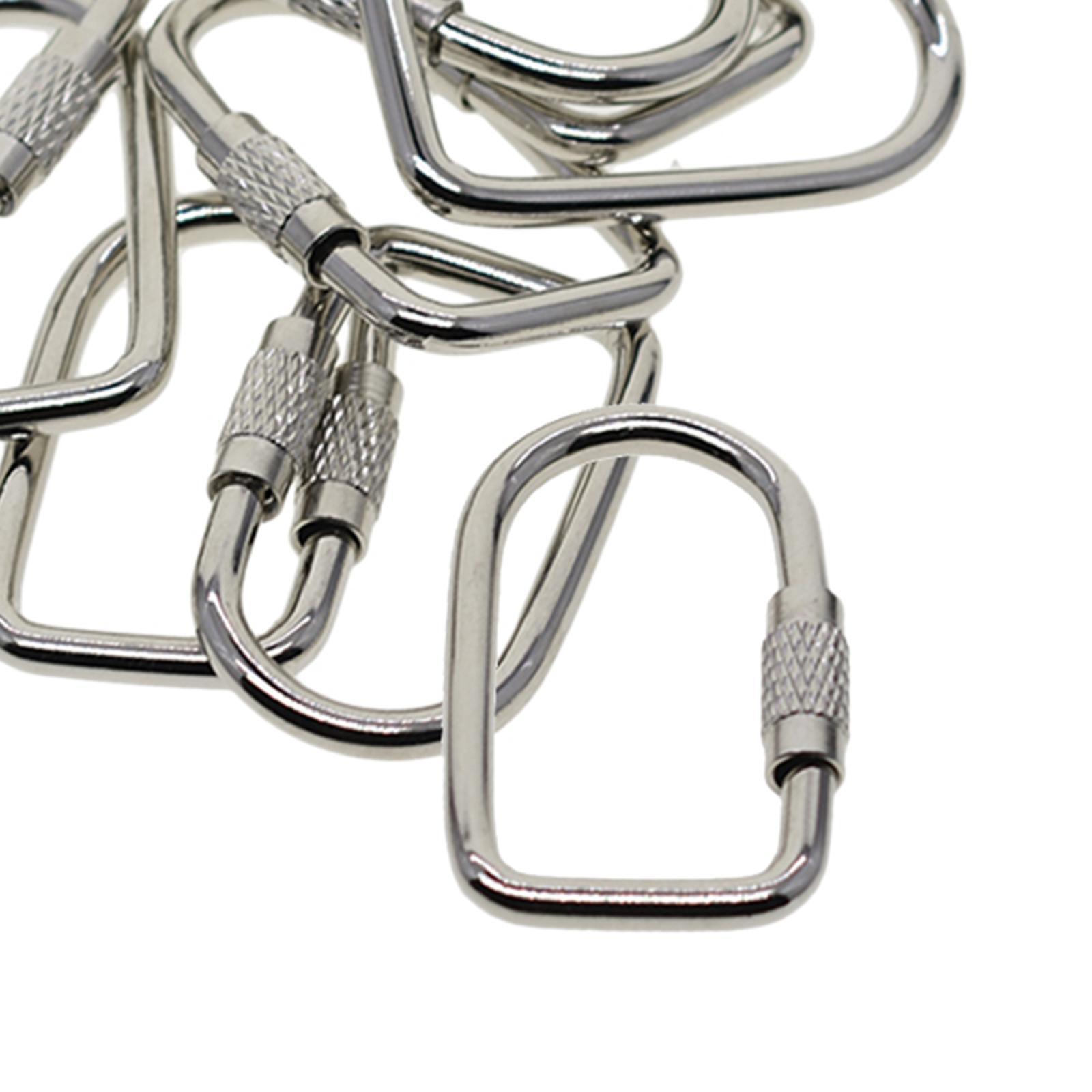 10 Pieces Locking Carabiner Locking Clips Screw Lock Buckle for Bags ...