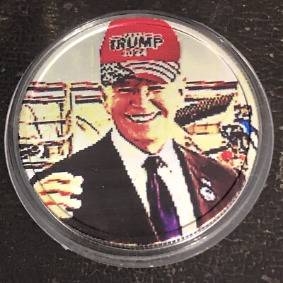 1 Oz Silver Colorized Trump "VOTE TRUMP" Round Lmtd Edt wth Coa Biden ...