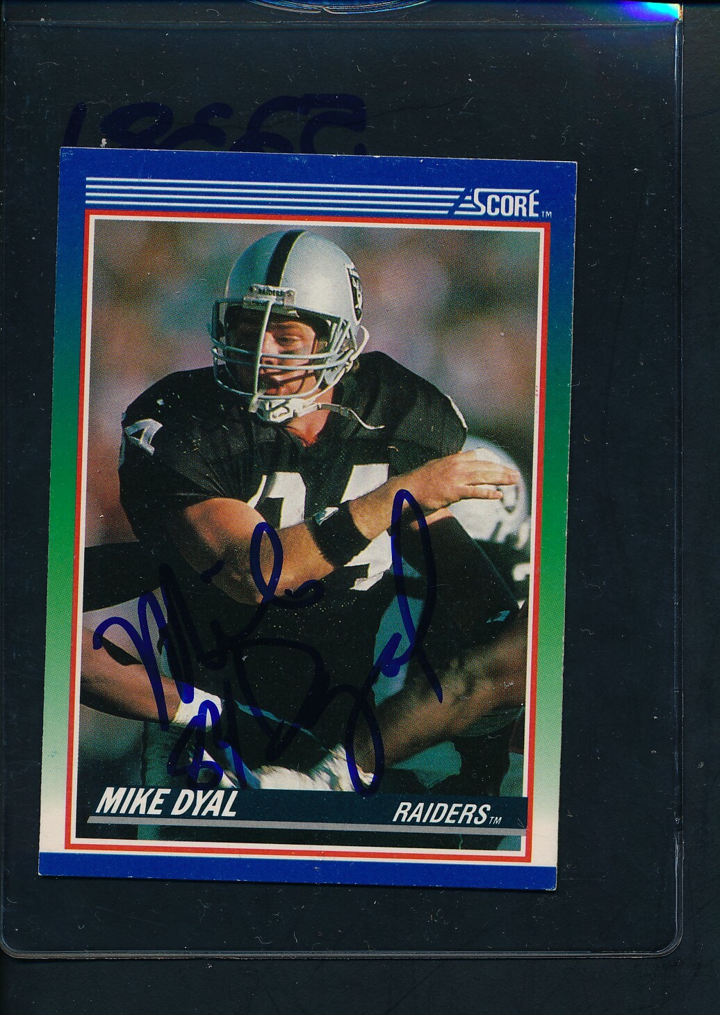 1990 Score #86 Mike Dyal Raiders Signed Auto *52381 | eBay