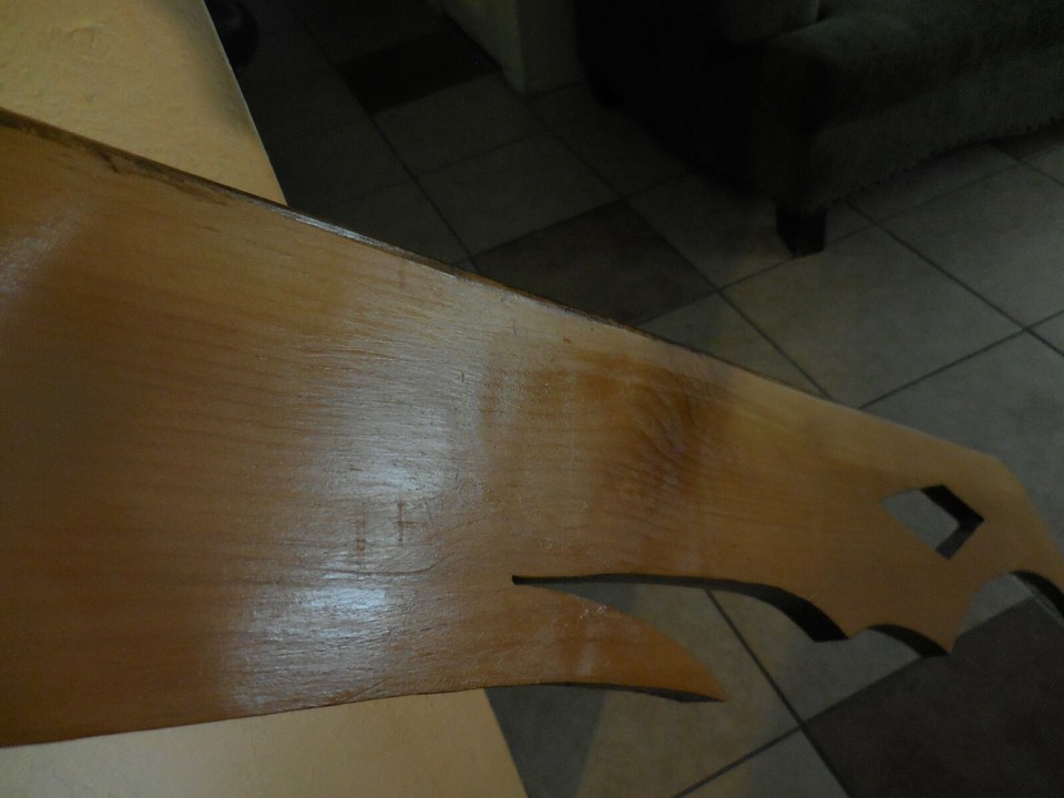 Hand Made and Carved Wooden Large Sword 55.5" Long. Singed by Maker ...