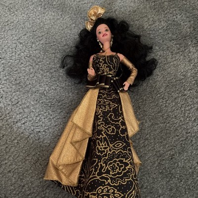Moonlight Magic Barbie Doll w/ Gold Black Gown & Black Hair 23B4 | eBay