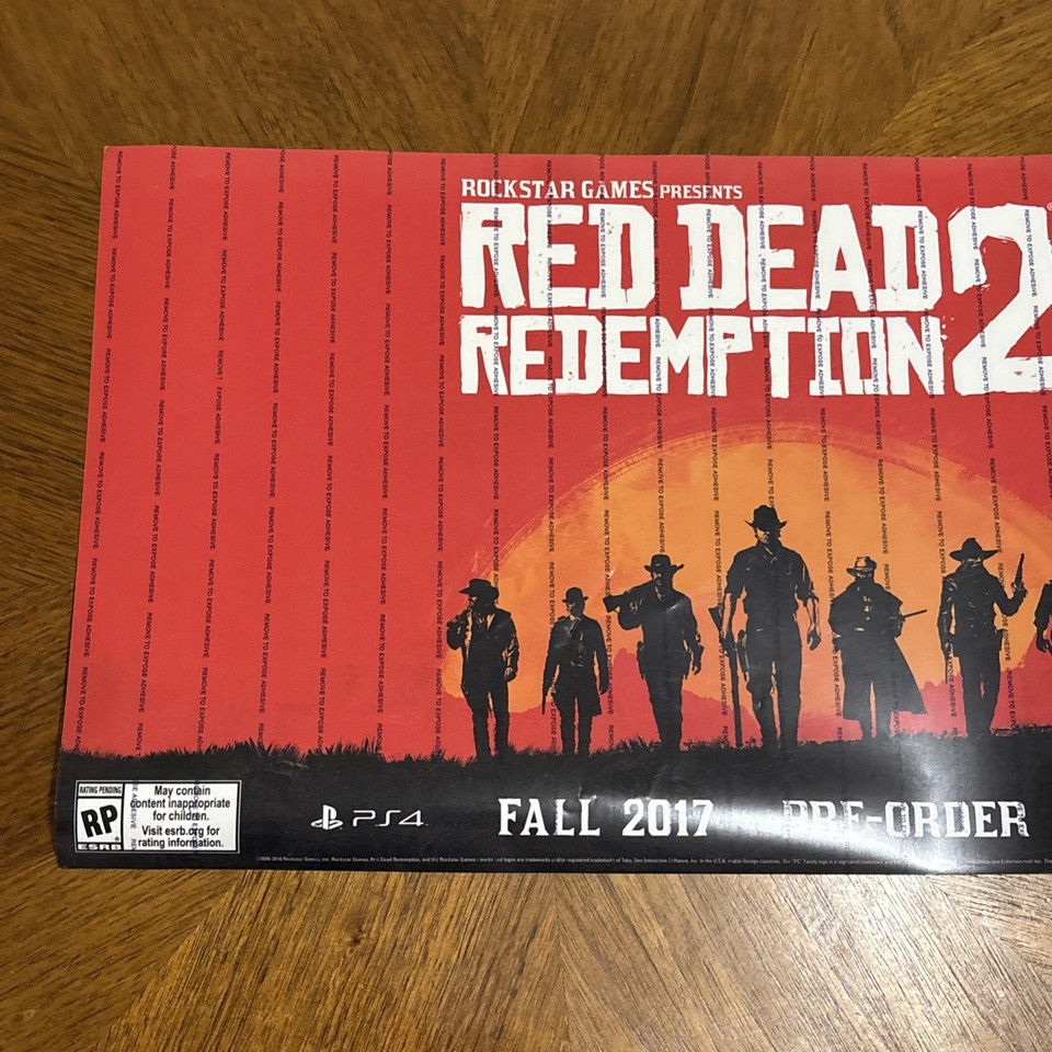 Red Dead Redemption 2 2017 Pre-Order GameStop Poster Rockstar Games ...