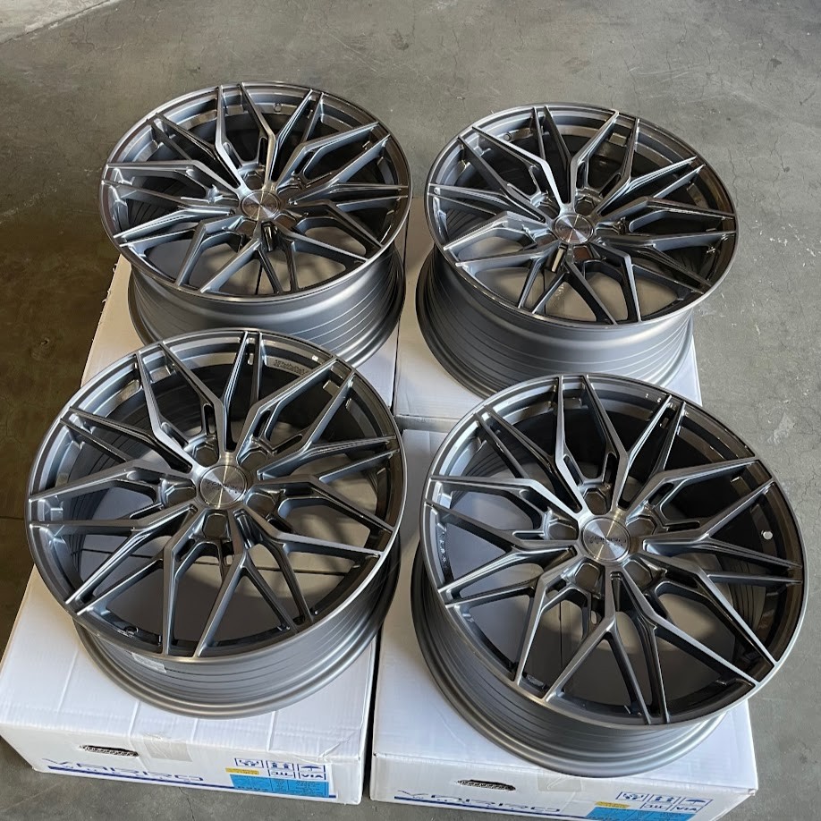 Used 19x8.5/19x9.5 Varro VD40X 5x120 35/40 72.6 Gloss Titanium Brushed Face Whee | eBay