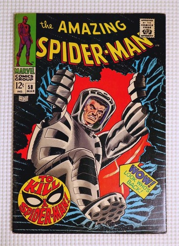 1968 Amazing Spider-Man 58: 1st Series 1960's Silver Age Marvel Comics ...