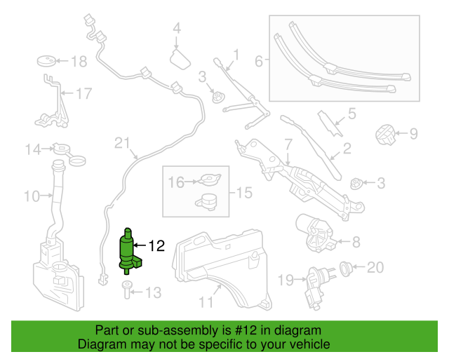 Mercedes Benz Genuine GL550 GL450 2013-2015 Windshield Washer Pump OE ...