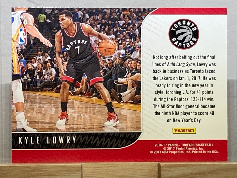 2016-17 Panini Threads Front-Row Seat #18 Kyle Lowry Raptors 1329 | eBay