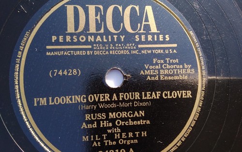 Russ Morgan 78rpm Single 10-inch Decca Records #24319 I'm Looking Over ...