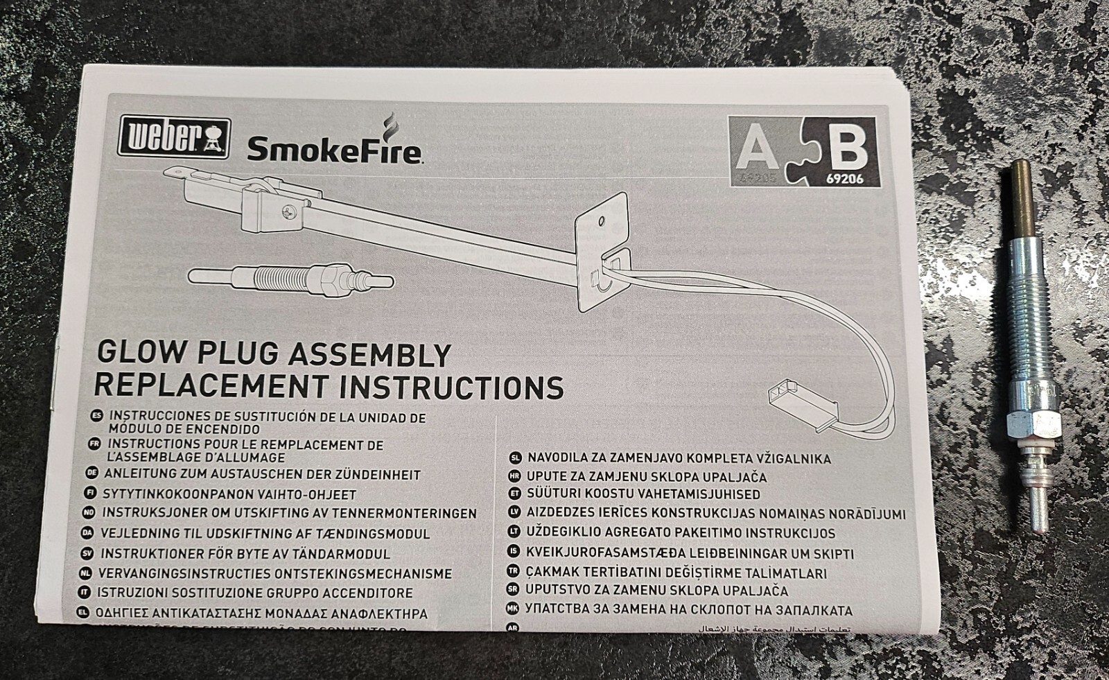 Weber 69436 Glow Plug Assembly And Instructions for SmokeFire EX6 / EX4 ...