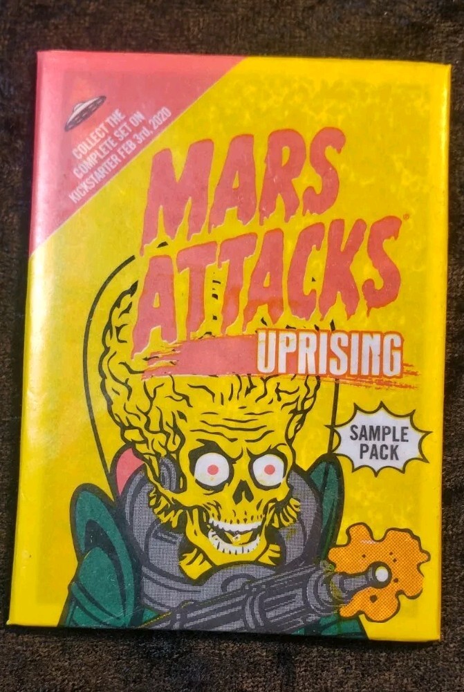 Mars Attacks Uprising 5 Card Promo Unopened Wax Pack SideKick Topps ...