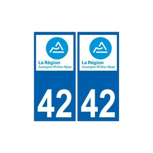 42 Loire autocollant plaque immatriculation auto département sticker ...