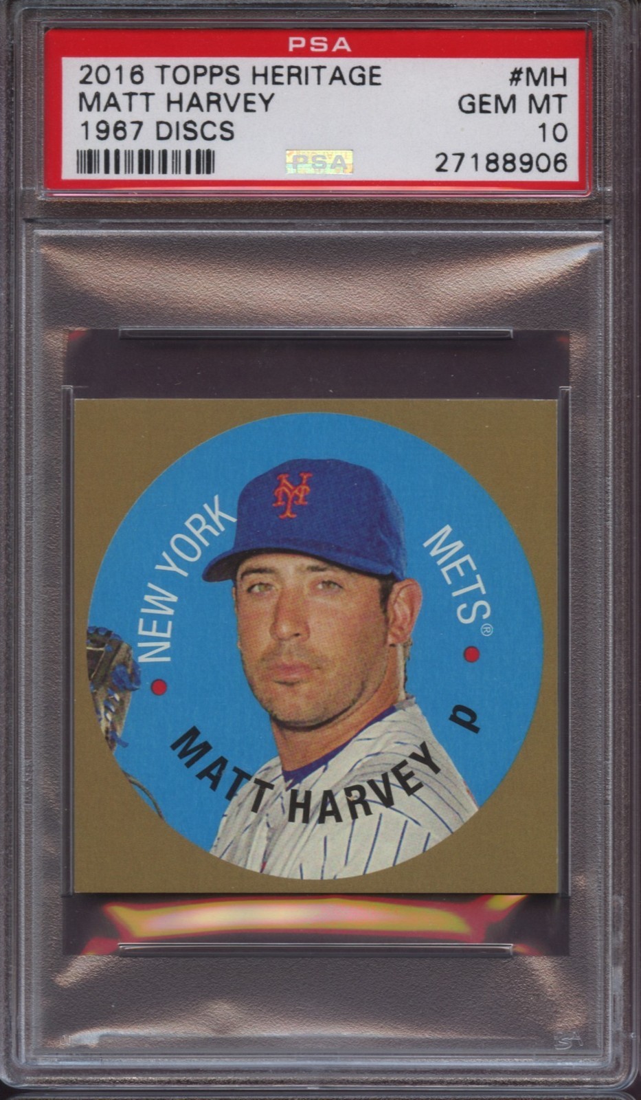2016 Topps Heritage 1967 Discs MH Matt Harvey PSA 10 Gem Mint Pop 1 | eBay
