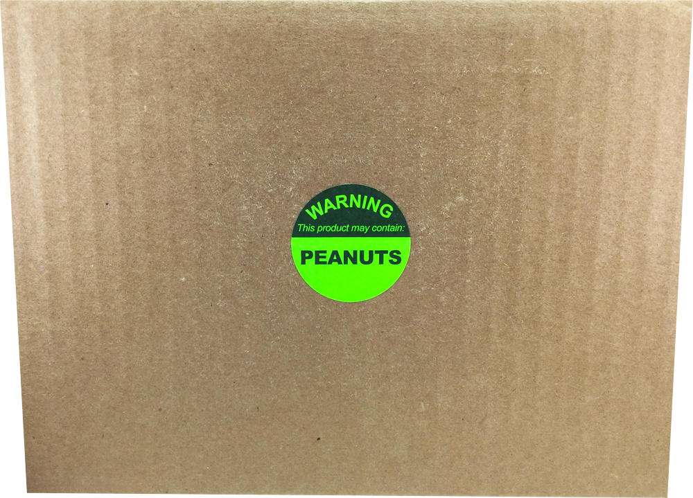 "WARNING This Product May Contain PEANUTS" Labels | 1.5" Inch Round ...