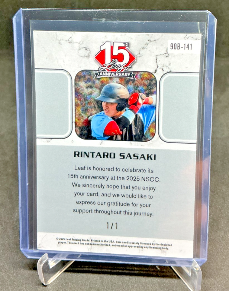 2025 Leaf 15th NSCC National 1990 RINTARO SASAKI Silver Vinyl Circles 1/1 | eBay
