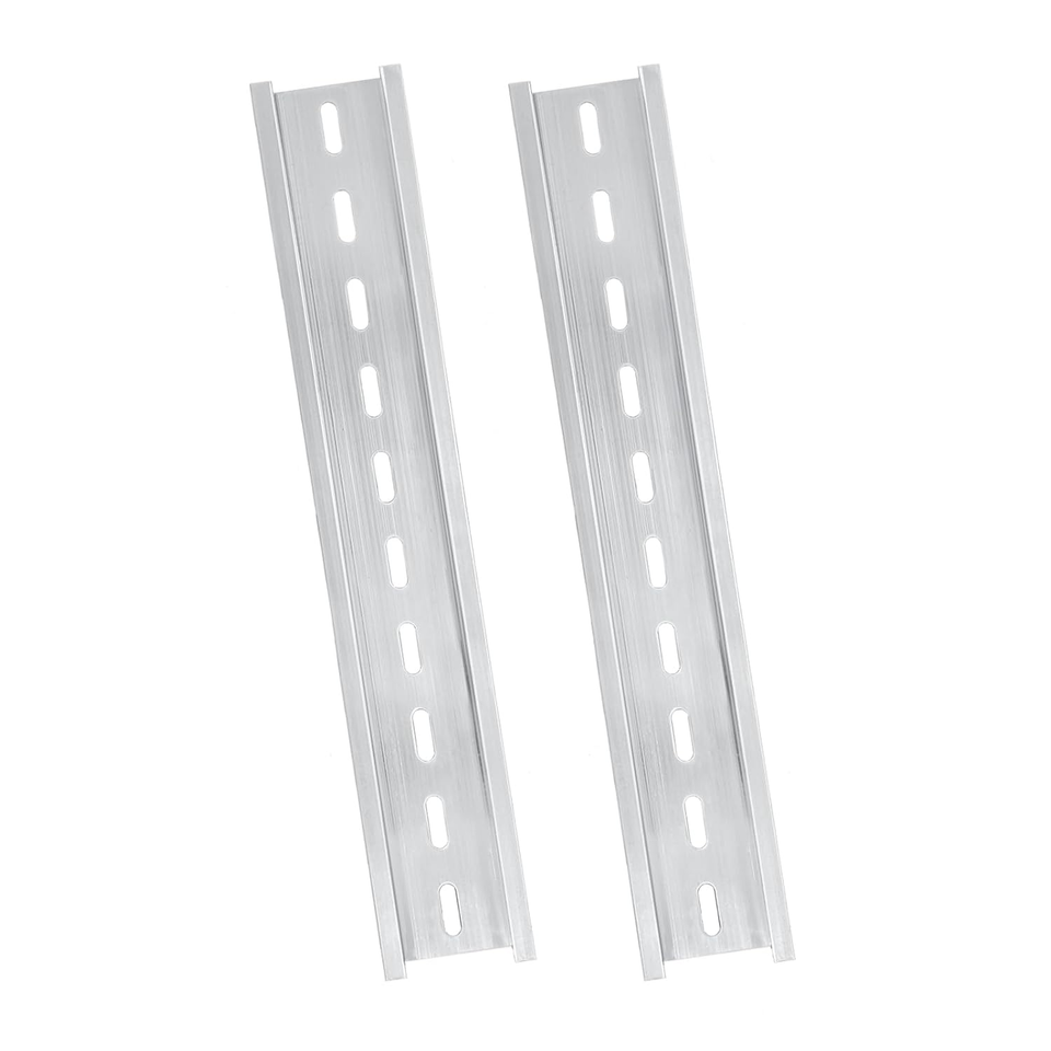 Silver Aluminum Rails, 2-Pack, 200mm x 35mm x 7.5mm for Telecom ...
