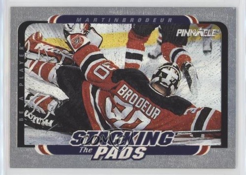 1996-97 Pinnacle Be A Player Stacking the Pads Martin Brodeur #5 HOF | eBay