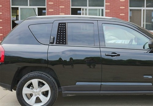 For Jeep Compass 2007-2016 Alloy Black Rear Small Window Glass Plate ...