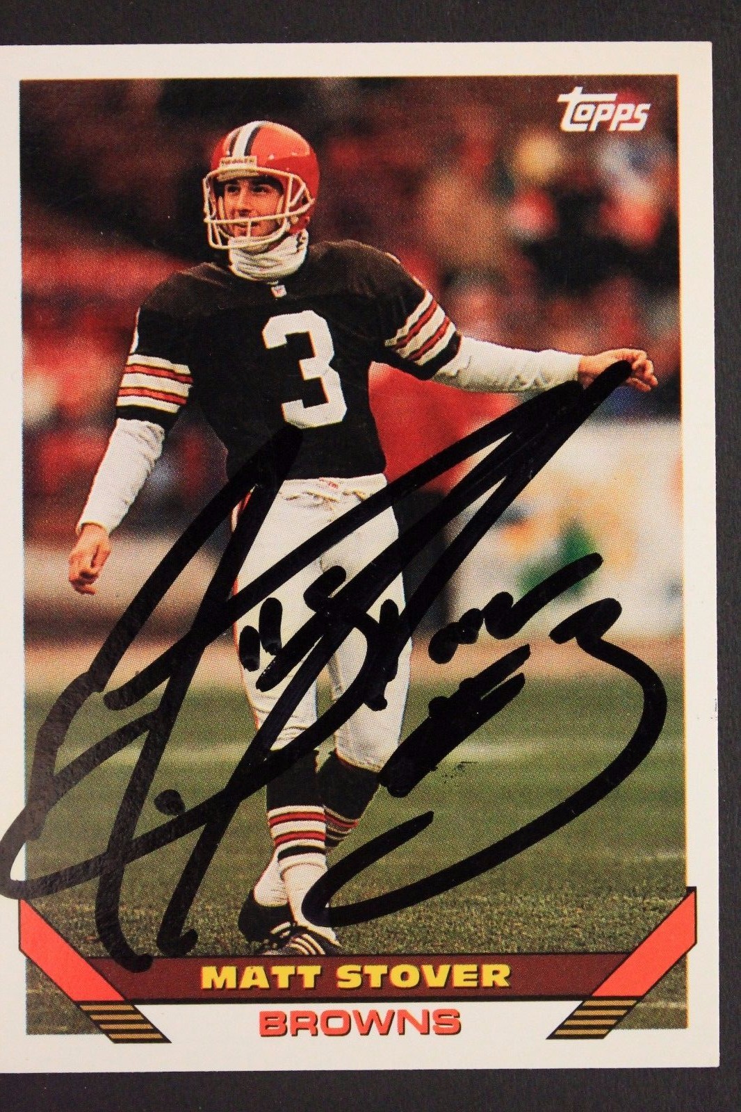 Matt Stover Browns La Tech Autograph 1993 Topps #104 Signed NFL Card ...