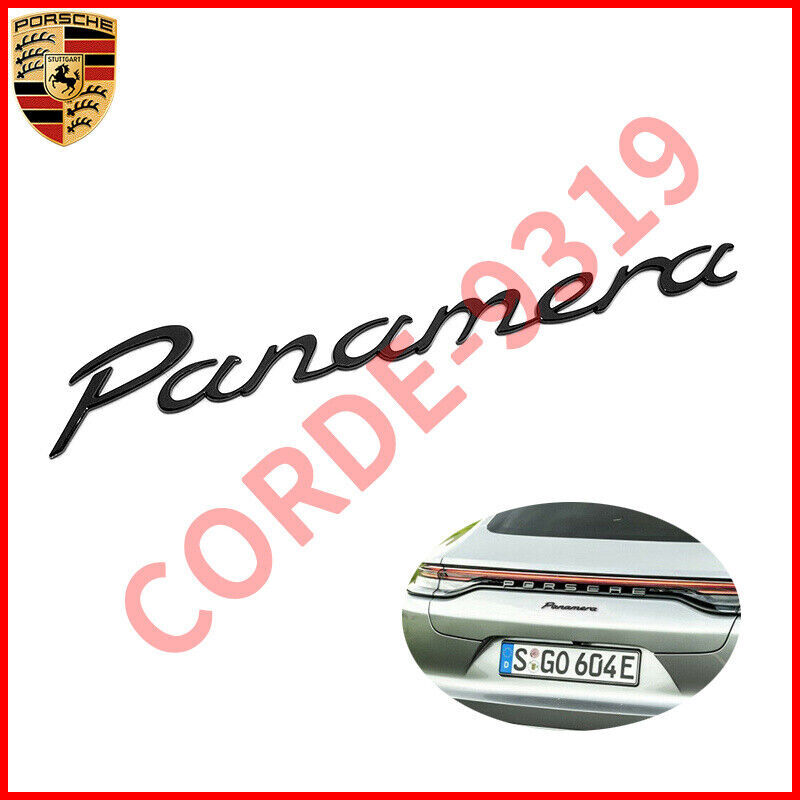 Matte Black PORSCHE Look Panamera Letters Rear Badge Emblem Look Deck ...