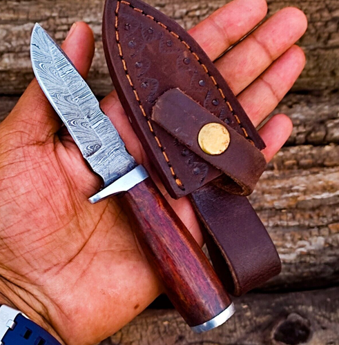 SHARD®™ CUSTOM HAND FORGED Damascus Steel EDC Mini Neck Survival Knife ...