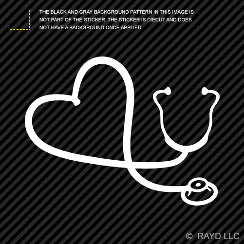 Heart Stethoscope Decal