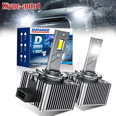 D1S D1R LED Headlight Bulbs 40000LM 6500K Super White HID Xenon ...