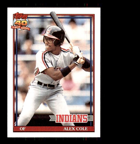 1991 Baseball Topps Alex Cole Cleveland Indians #421 | eBay