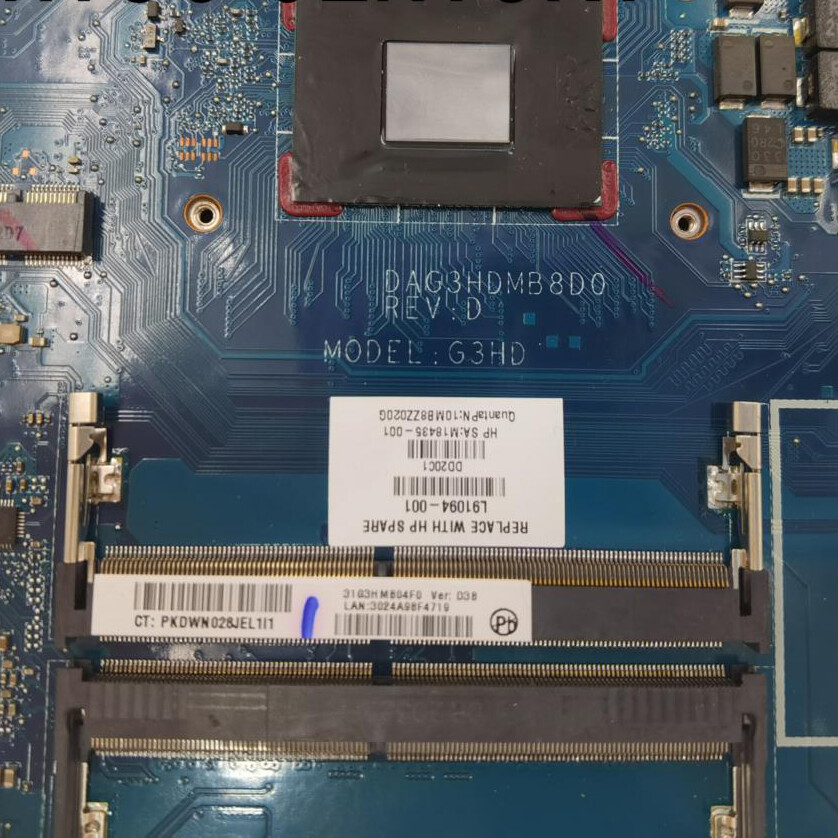 Motherboard For HP 15-EC DAG3HDMB8D0 with R5/R7 CPU GTX1650Ti 4GB GPU ...