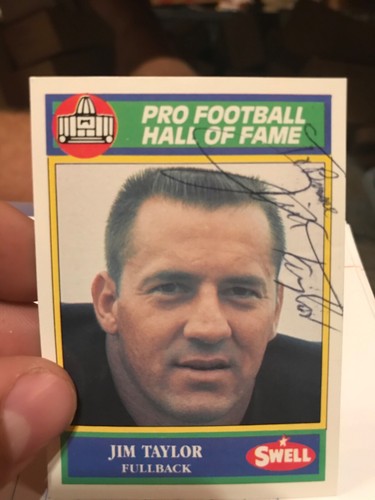 Jim Taylor fullback card autographed signature LSU Tigers Green Bay ...